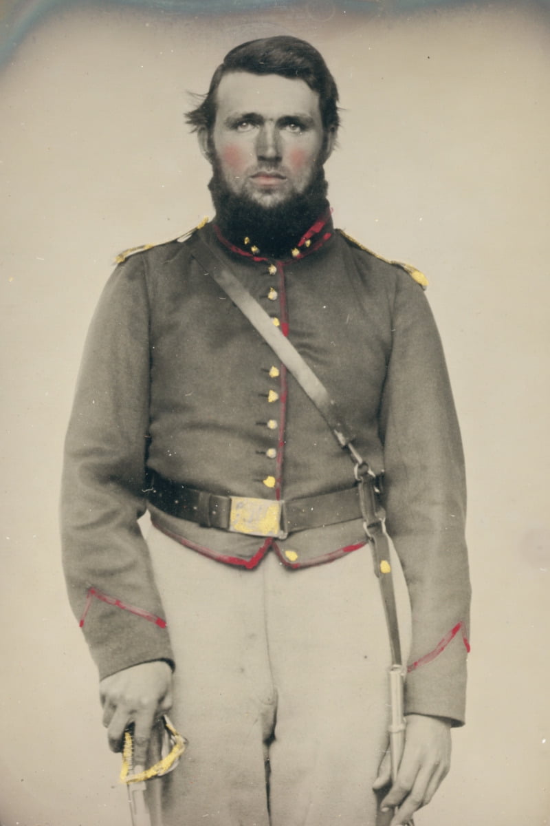 Print: Civil War Soldier In Union Artillery Uniform, circa 1861-1865 ...