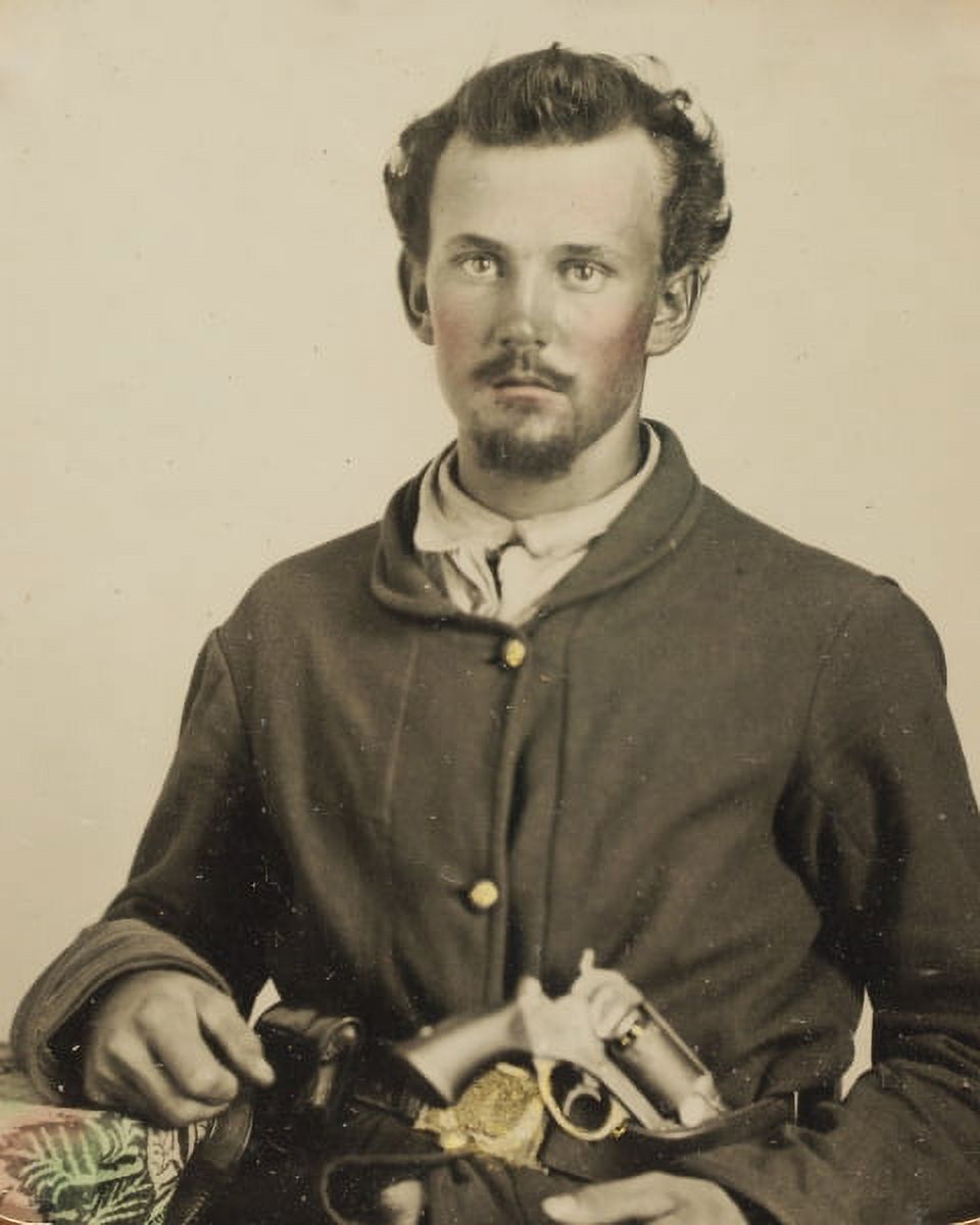 Print: Civil War Soldier, Union Uniform, Revolver In Belt - Walmart.com