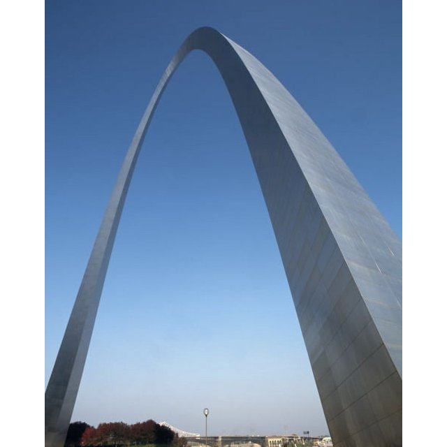 Print: Close-Up View Of The Gateway Arch, The Symbolic Gateway To The ...