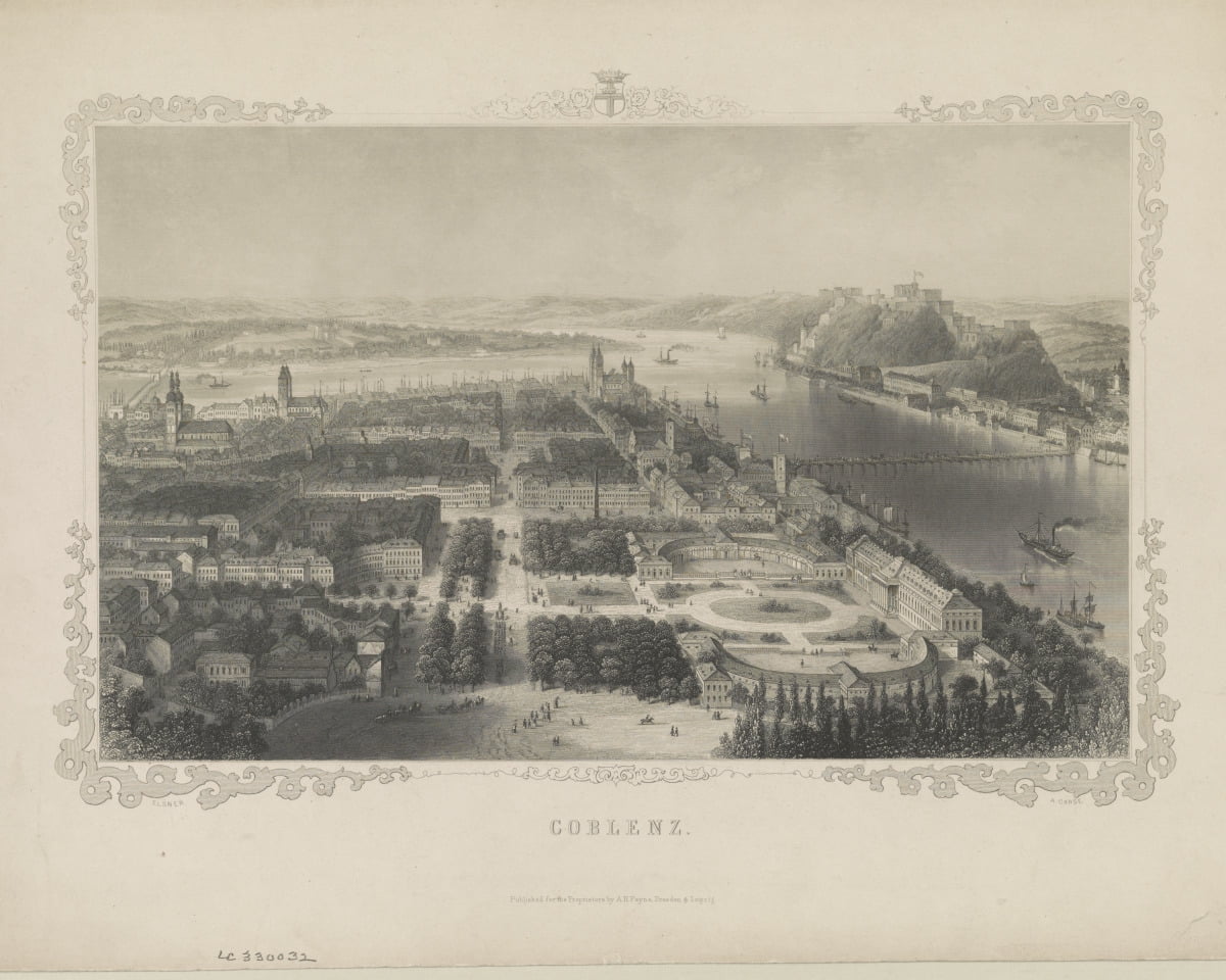 Print: Coblenz, circa 1850 - Walmart.com