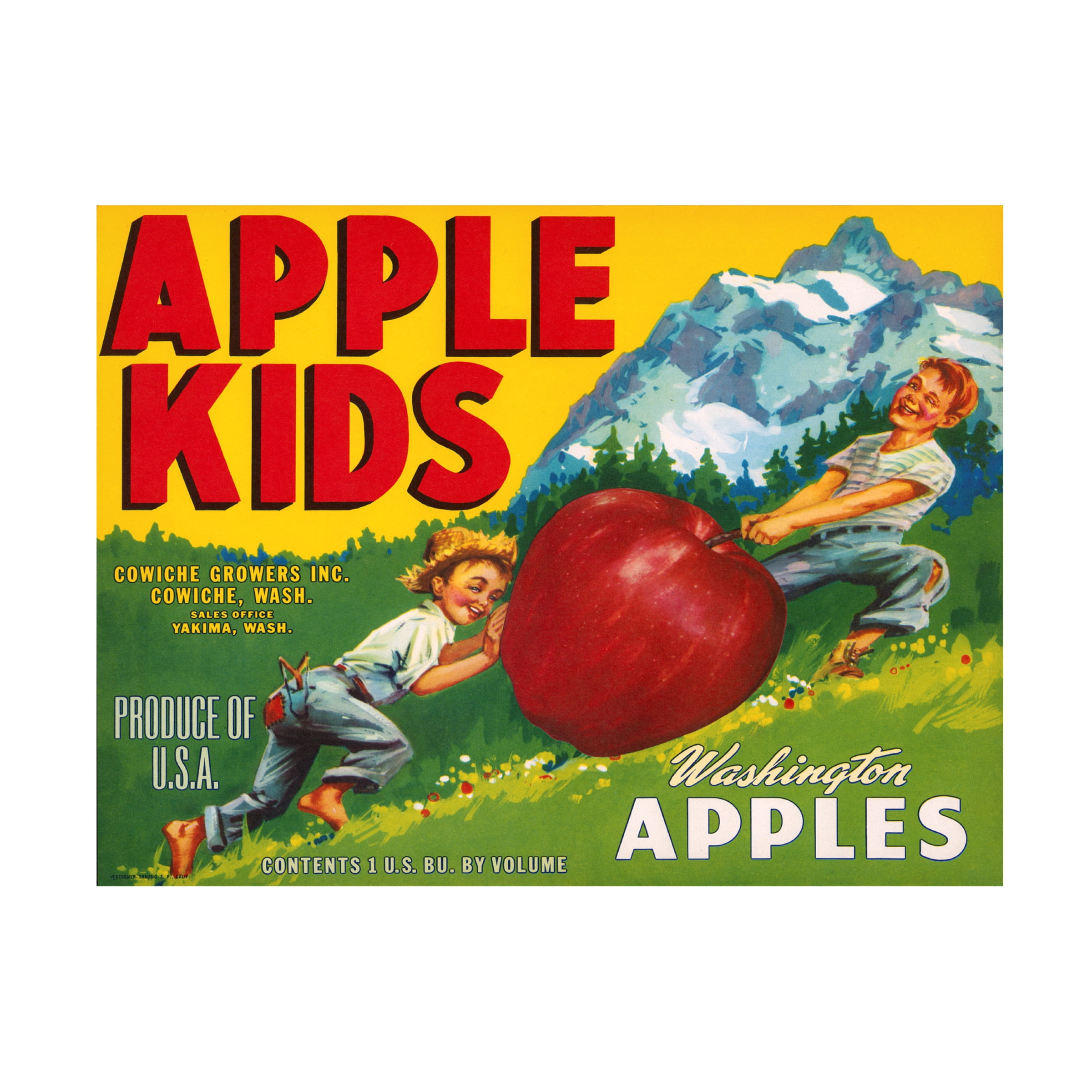 Print Collection 'Apple Kids' Canvas Art - Walmart.com