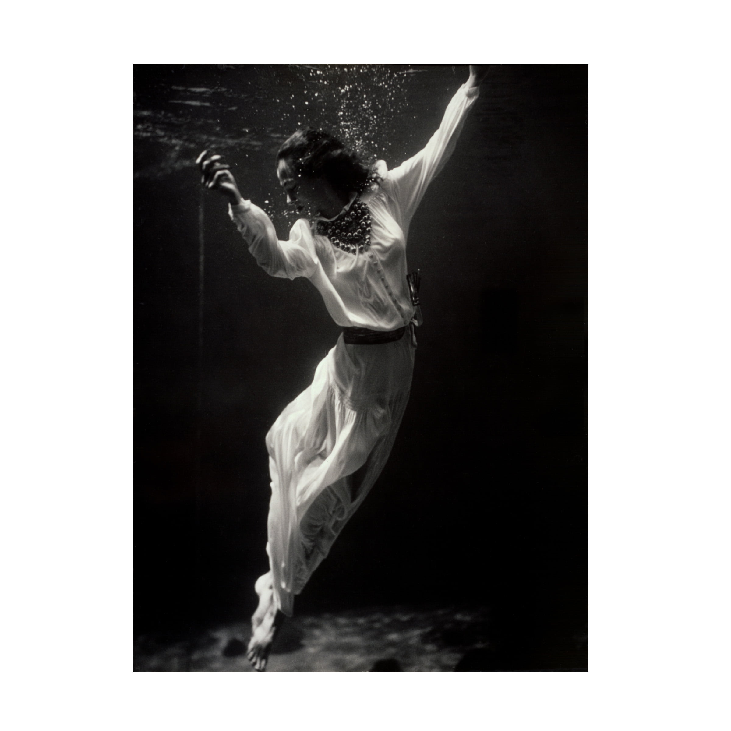 Print Collection 'Fashion Model Underwater in Dolphin Tank' Canvas Art ...