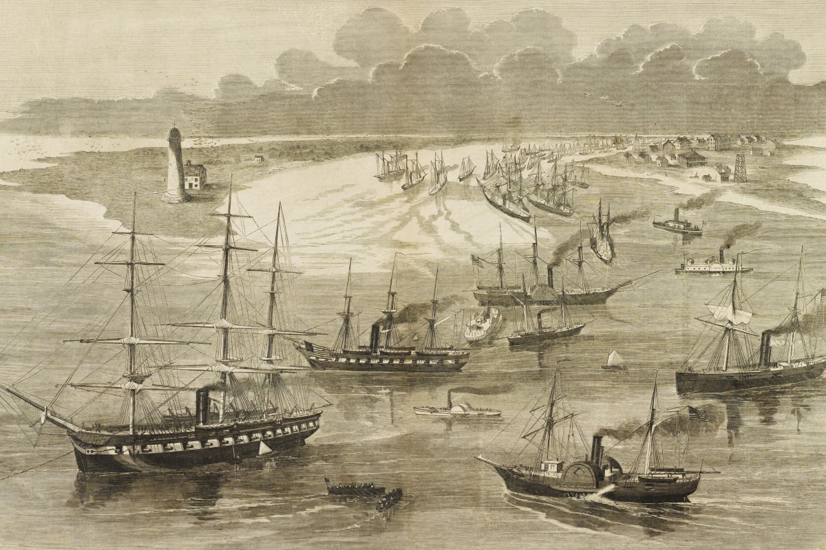 Print: Commodore Farragut's Squadron And Captain Porter's Mortar Fleet ...