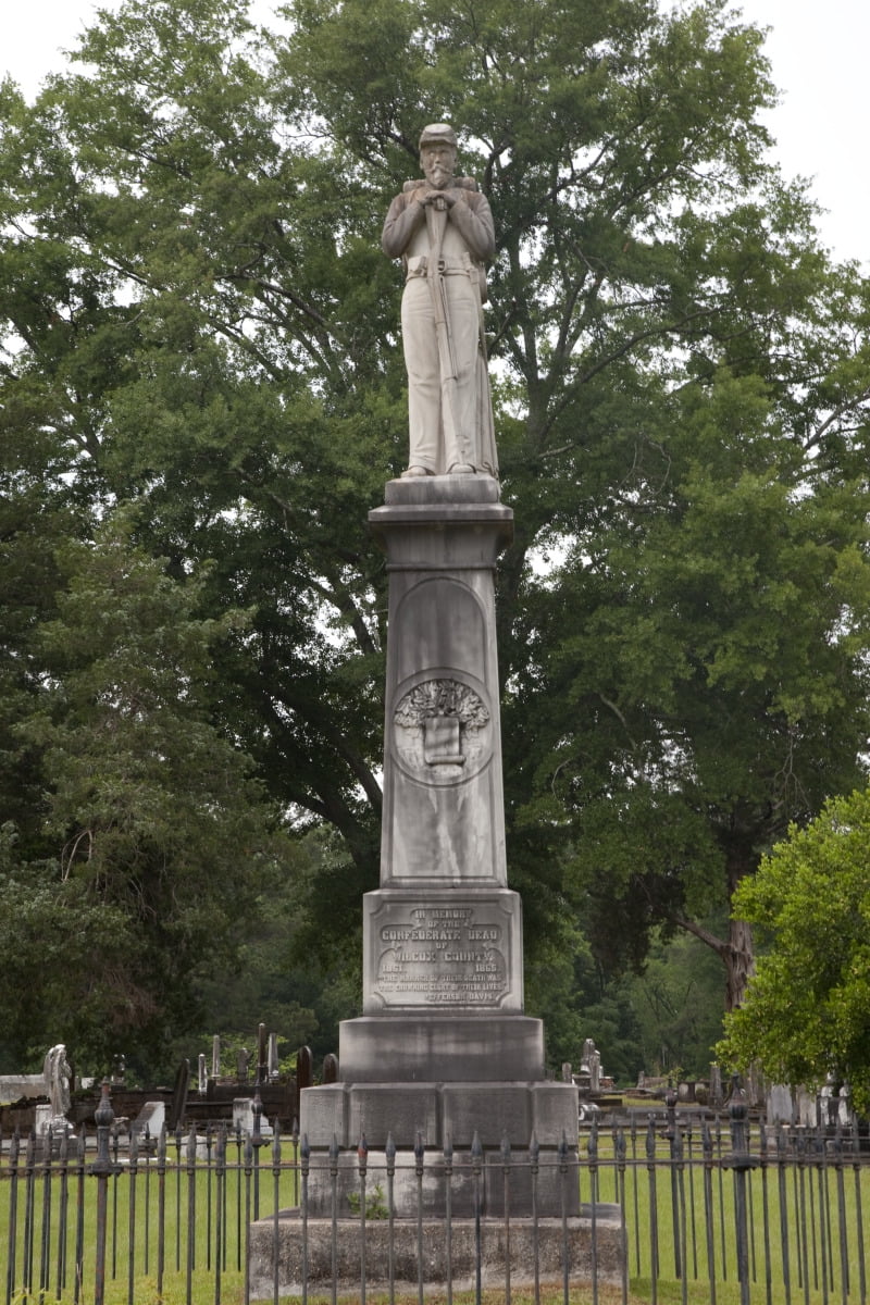Print: Confederate Statues In Cemetery, Camden, Alabama, 2010 - Walmart.com