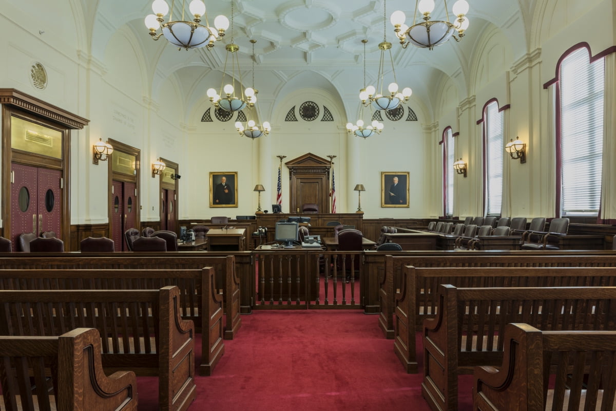 Print: Courtroom At The Ed Edmondson Courthouse, Also Known As The U.S ...