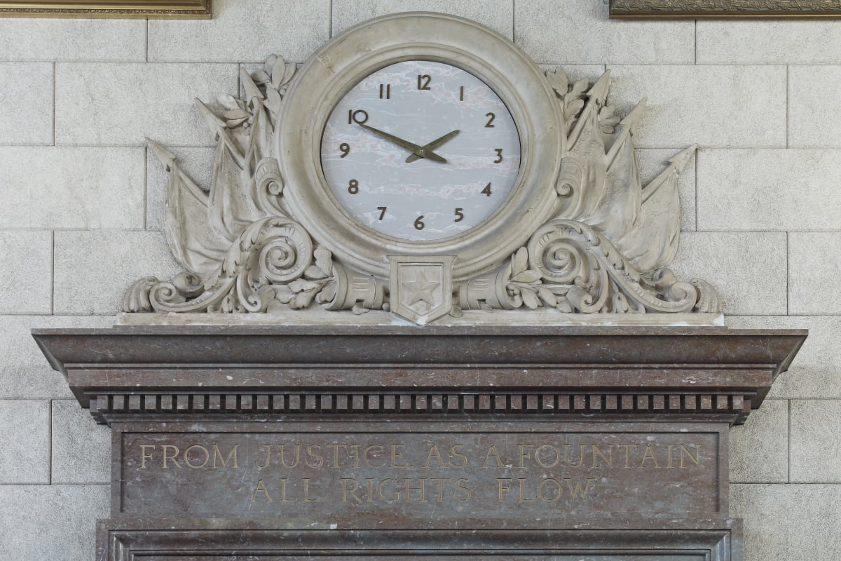 Print: Courtroom Clock, David W. Dyer Federal Building And U.S ...