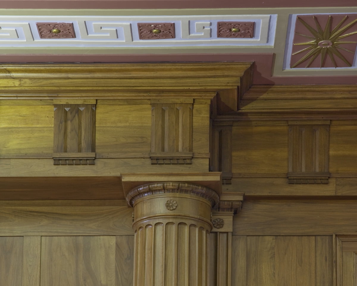 Print: Courtroom Detail, Alexander Pirnie Federal Building, Utica, New ...