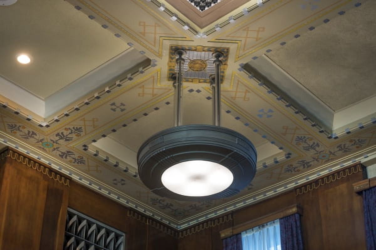 Print: Courtroom Light Fixture And Ceiling. The Joel Solomon Federal ...
