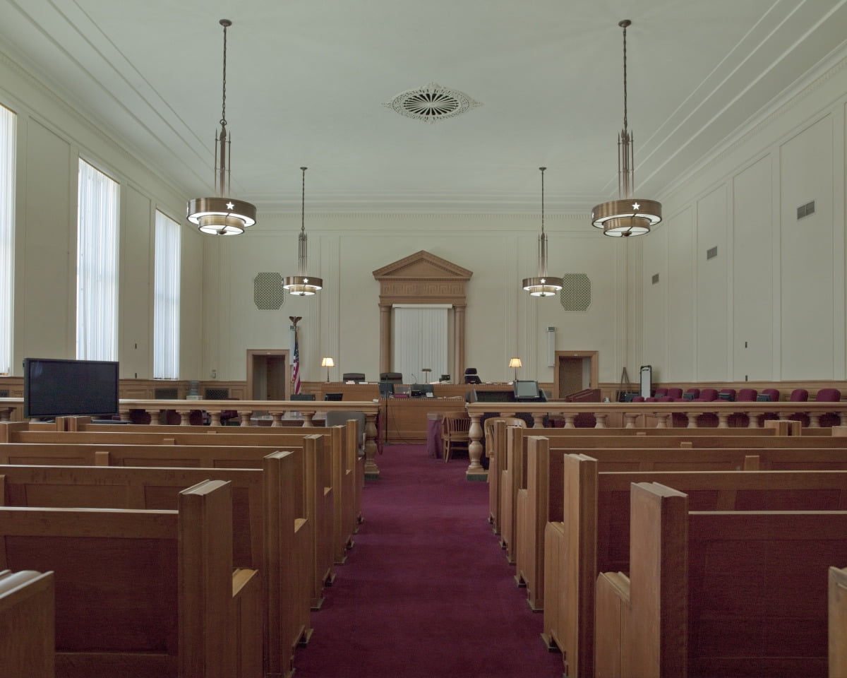 Print: Courtroom Of Federal Building And U.S. Courthouse, Binghamton ...