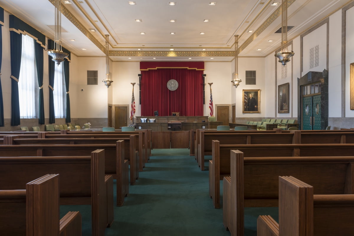 Print: Courtroom. The L. Richardson Preyer Federal Building And Court ...