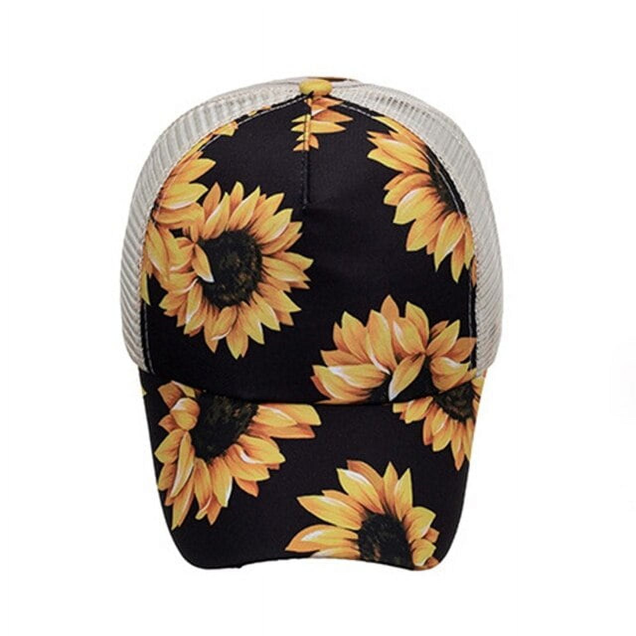 Print Criss Cross Ponytail Baseball Cap Stylish Women Visor Mesh Hat ...