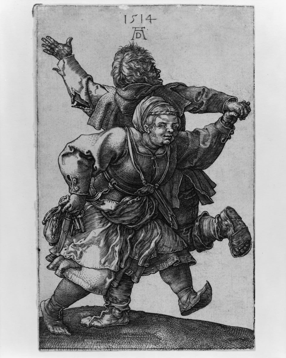 Print: Dancing Peasant Couple, 1514 - Walmart.com