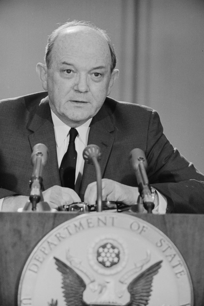 Print: Dean Rusk Press Conf., 1965 - Walmart.com