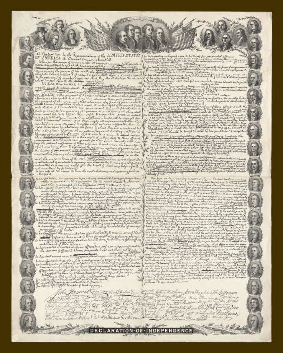 Print: Declaration Of Independence - Walmart.com