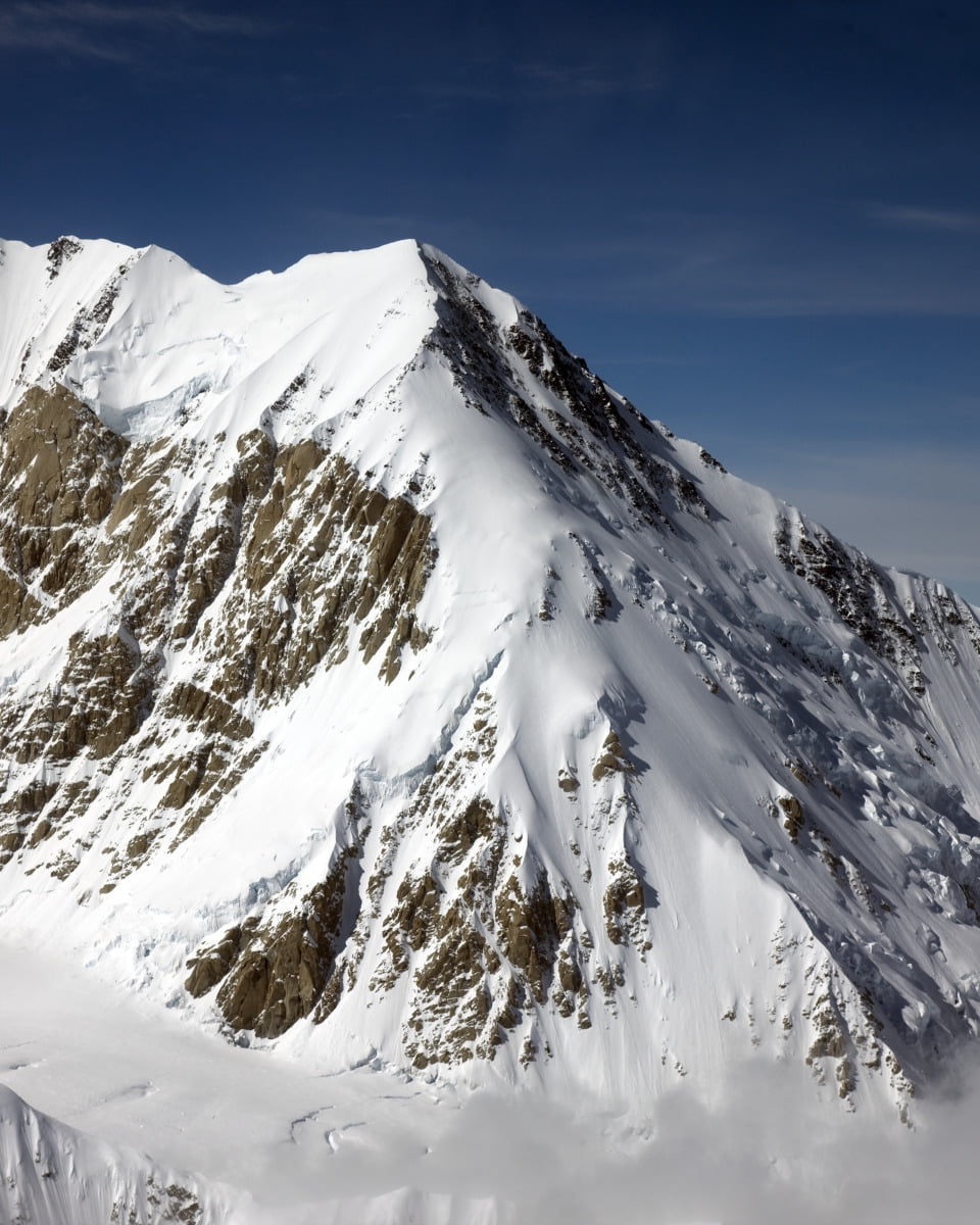 Print: Denali's (Mt. Mckinley's) North Summit From The East, Muldrow ...