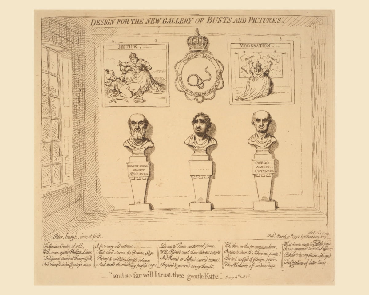 Print: Design For The New Gallery Of Busts And Pictures -And So Far ...