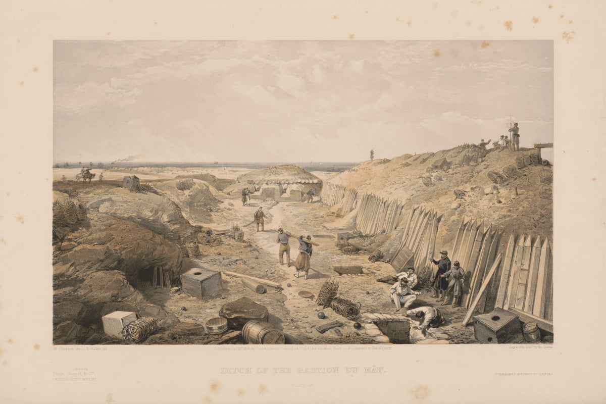 Print: Ditch Of The Bastion Du Mat, 1856 - Walmart.com