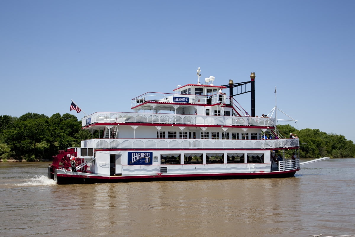 Print: Docked Beside The Uniquely Built Riverwalk Amphitheater, This ...
