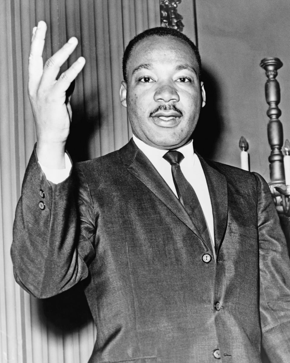 Print: Dr. Martin Luther King, Jr., Half-Length Portrait, Facing Front ...