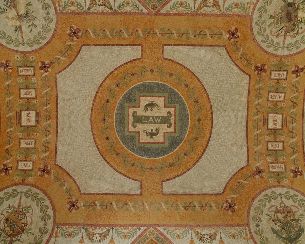 Print: East Corridor, Great Hall. Ceiling Mosaic Representing Law And ...