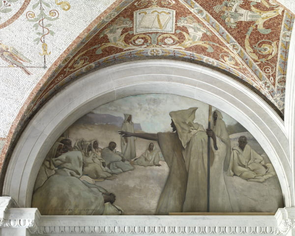 Print: East Corridor, Great Hall. Oral Tradition Mural In Evolution Of ...