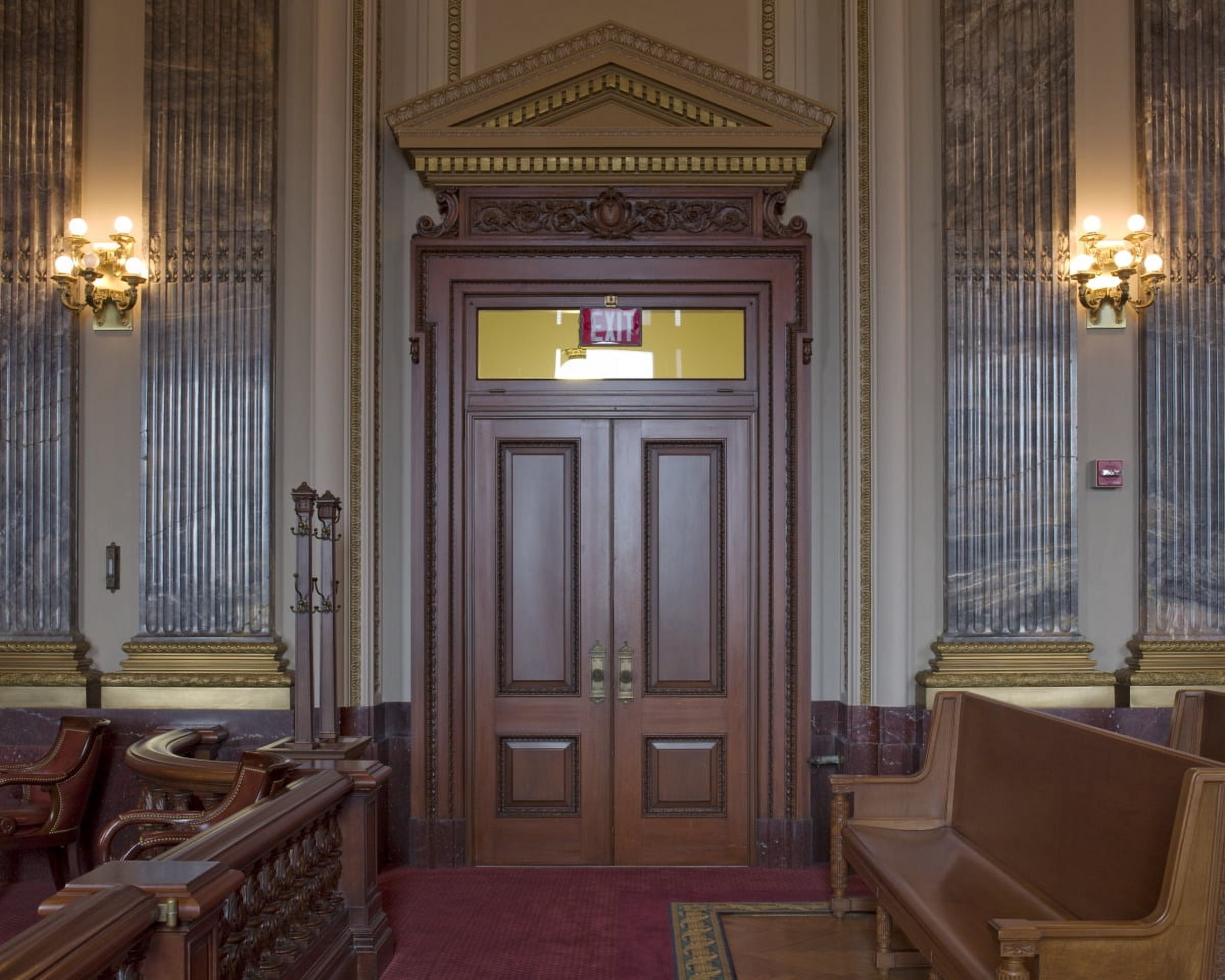 Print: East Courtroom Entry, Howard M. Metzenbaum U.S. Courthouse ...