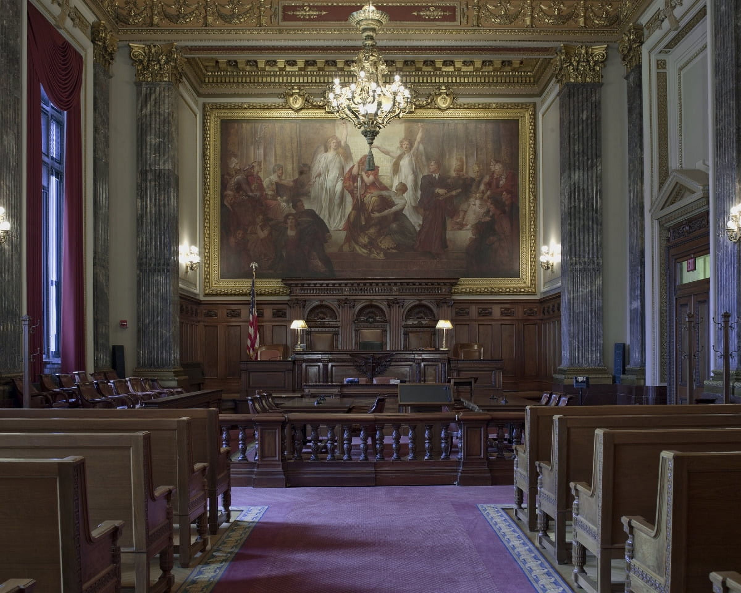 Print: East Courtroom, Howard M. Metzenbaum U.S. Courthouse, Cleveland ...