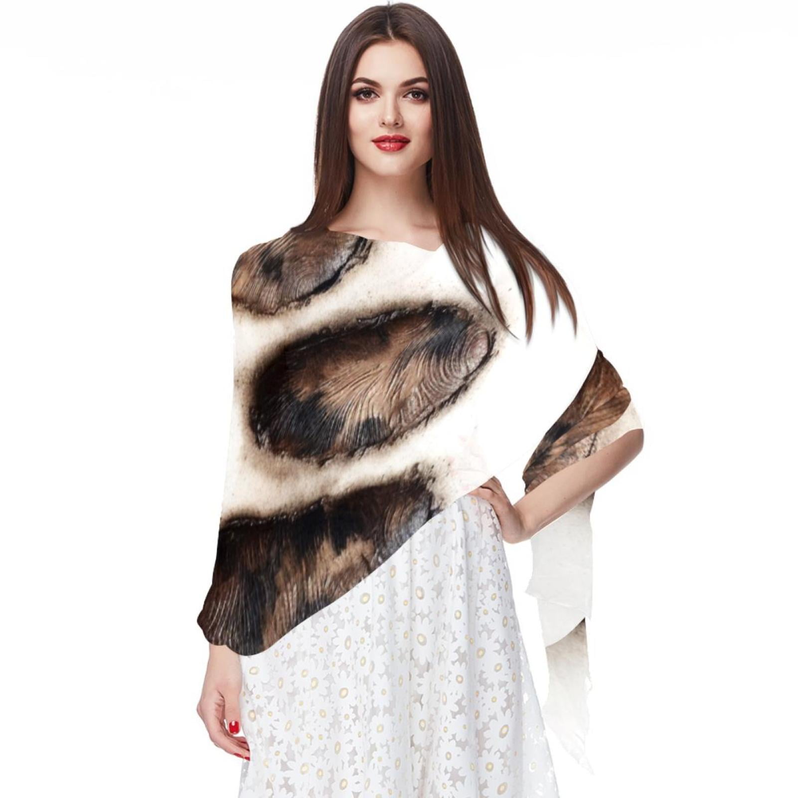 Print Elegant Translucent Chiffon Silk Scarf 180*73 - Light Breathable ...