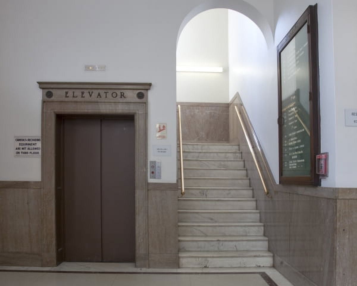 Print: Elevator Lobby, Alexander Pirnie Federal Building, Utica, New ...