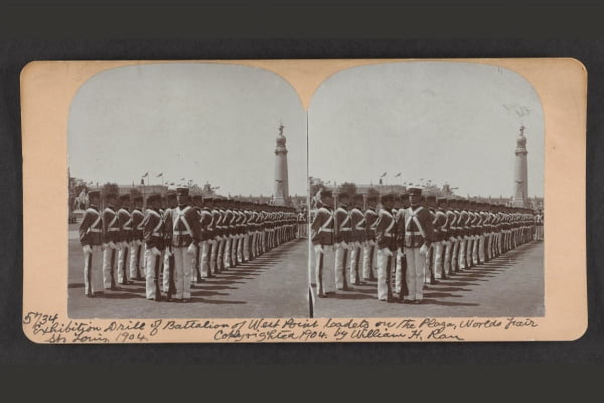 Print: Exhibition Drill Of Battalion Of West Point Cadets On The Plaza ...