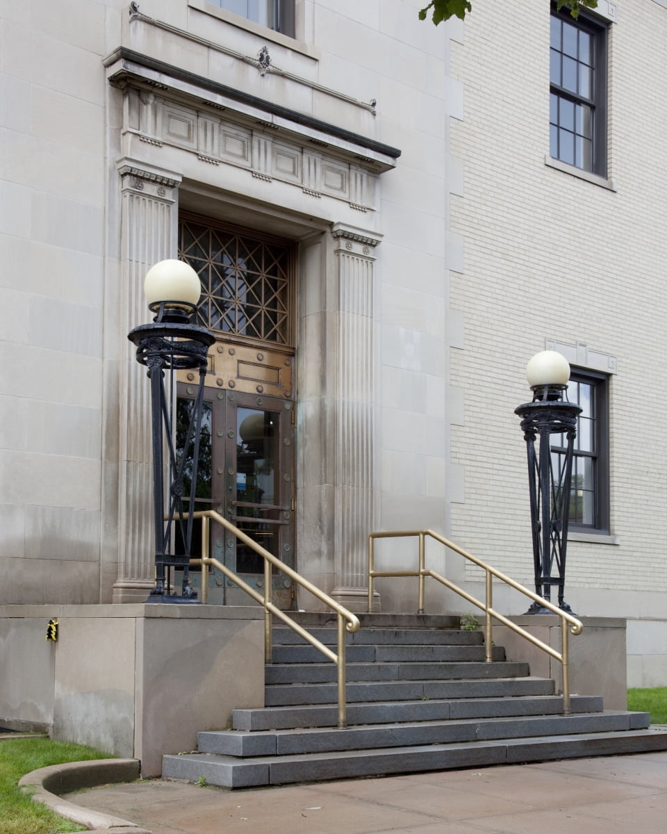 Print: Exterior, Alexander Pirnie Federal Building, Utica, New York ...