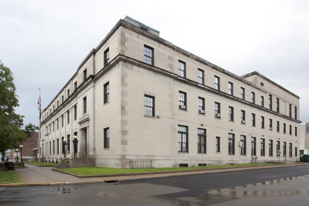 Print: Exterior, Alexander Pirnie Federal Building, Utica, New York ...