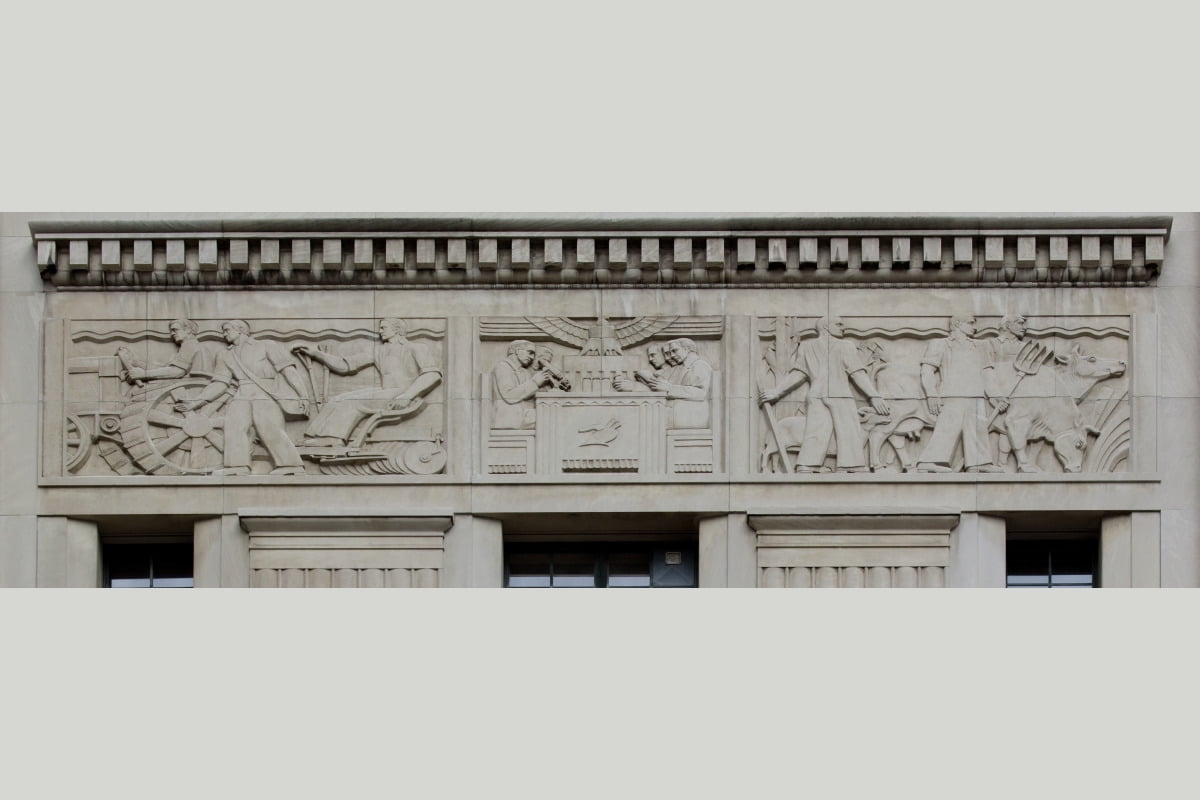 Print: Exterior Bas-Relief, Theodore Levin United States Courthouse ...