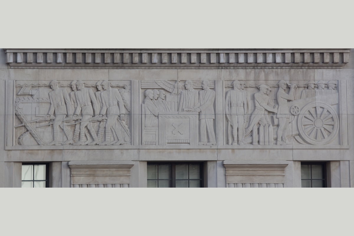 Print: Exterior Bas-Relief, Theodore Levin United States Courthouse ...