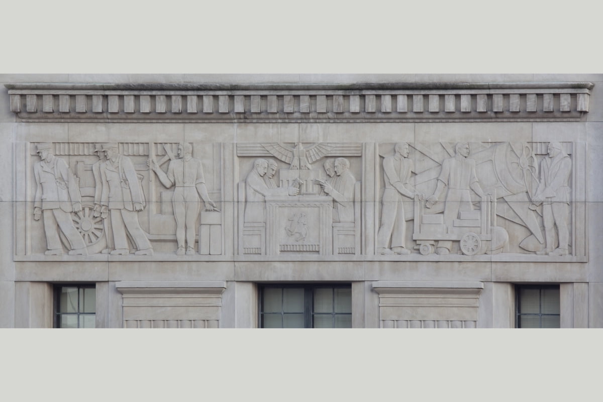 Print: Exterior Bas-Relief, Theodore Levin United States Courthouse ...