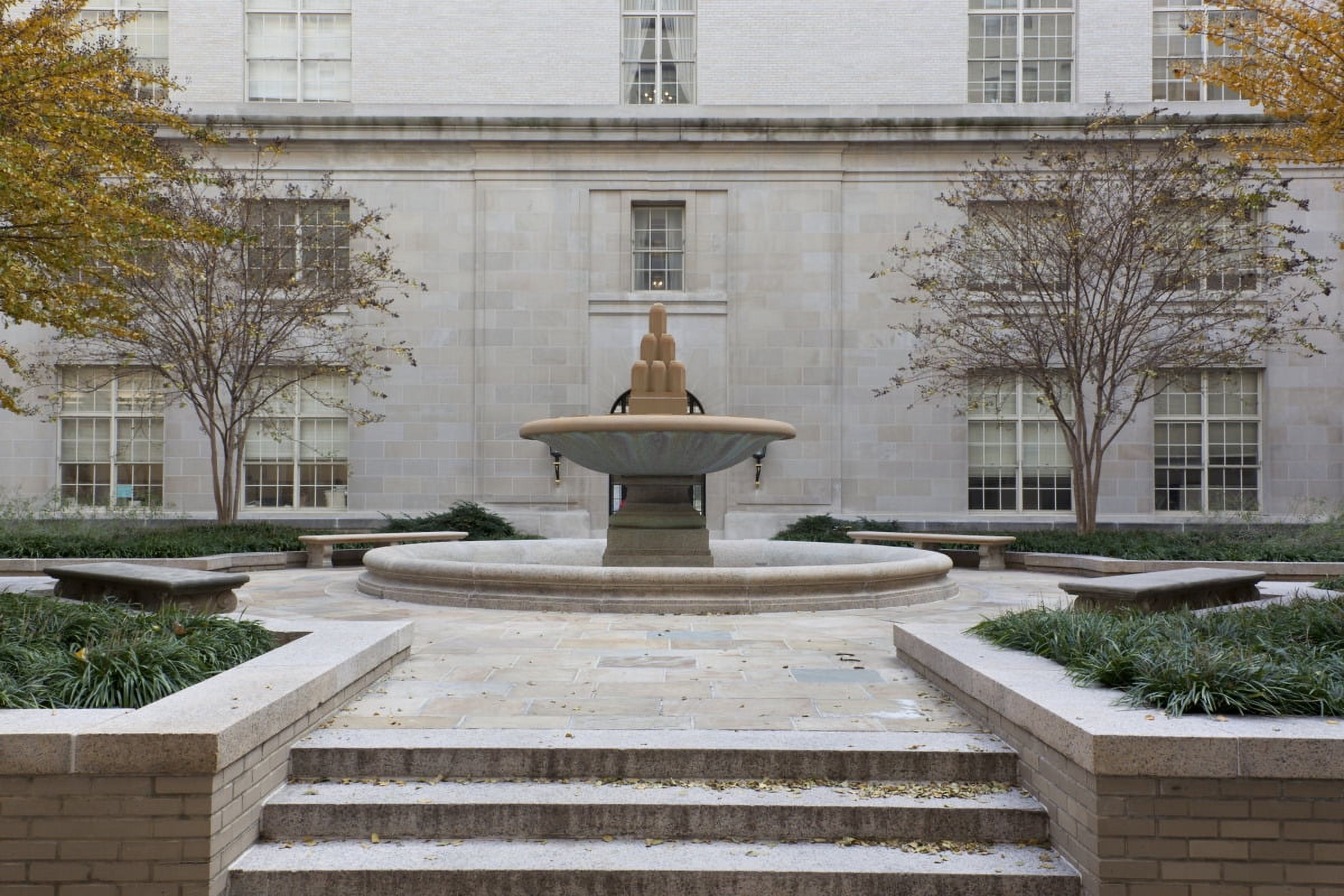 Print: Exterior Courtyard, Epa East And West, Located On 12th And ...
