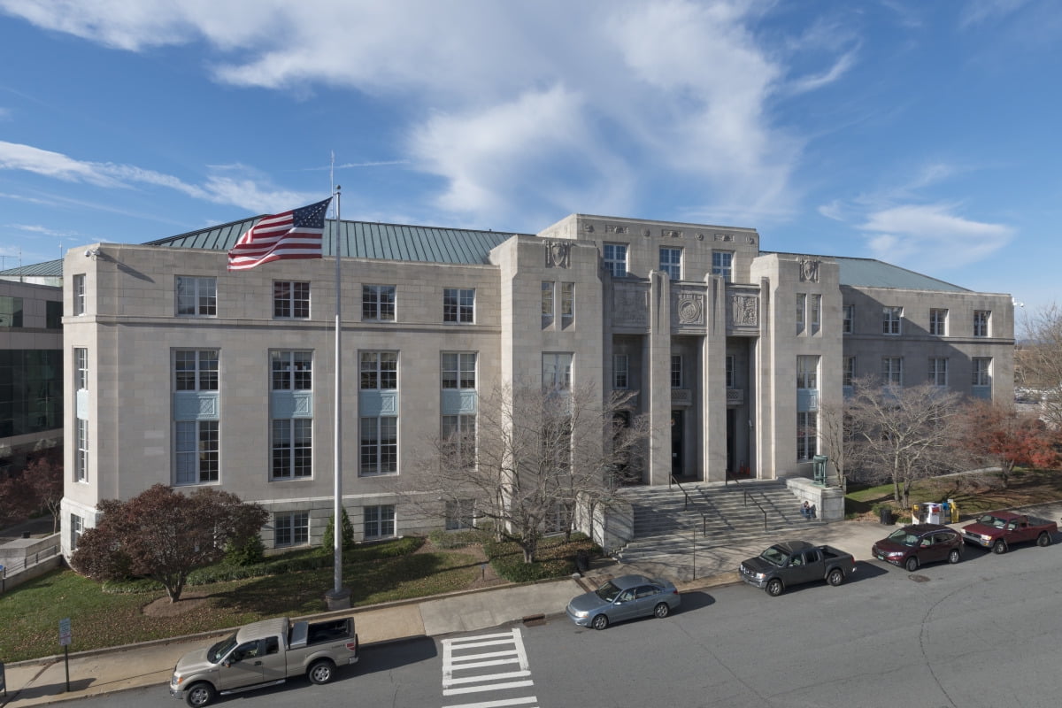 Print: Exterior. Federal Building And U.S. Courthouse, Asheville, North ...
