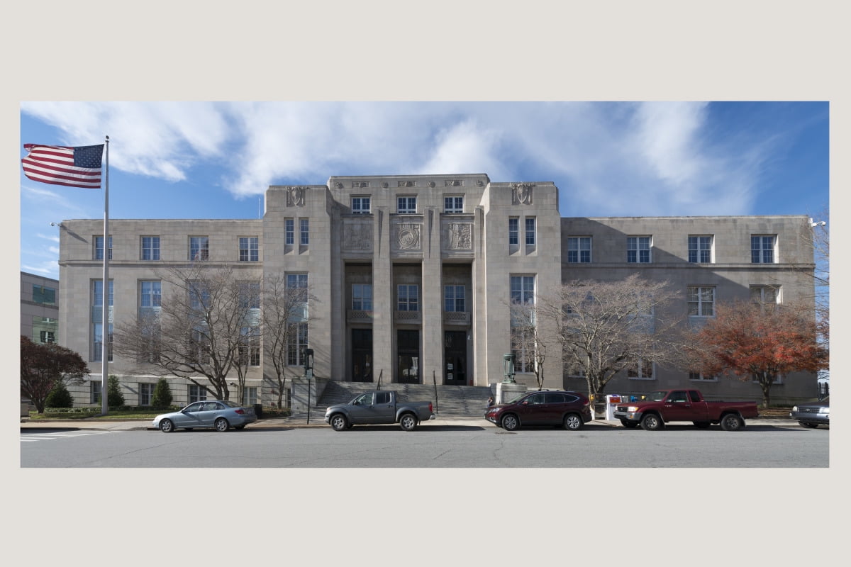 Print: Exterior. Federal Building And U.S. Courthouse, Asheville, North ...