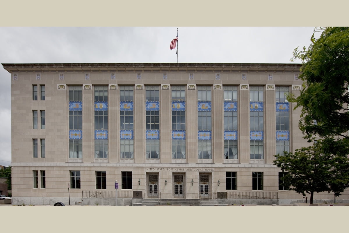 Print: Exterior, U.S. Post Office And Courthouse, Camden, New Jersey ...