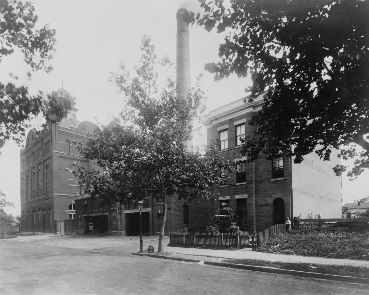 Print: Exterior View Of The National Capital Brewing Company Building ...