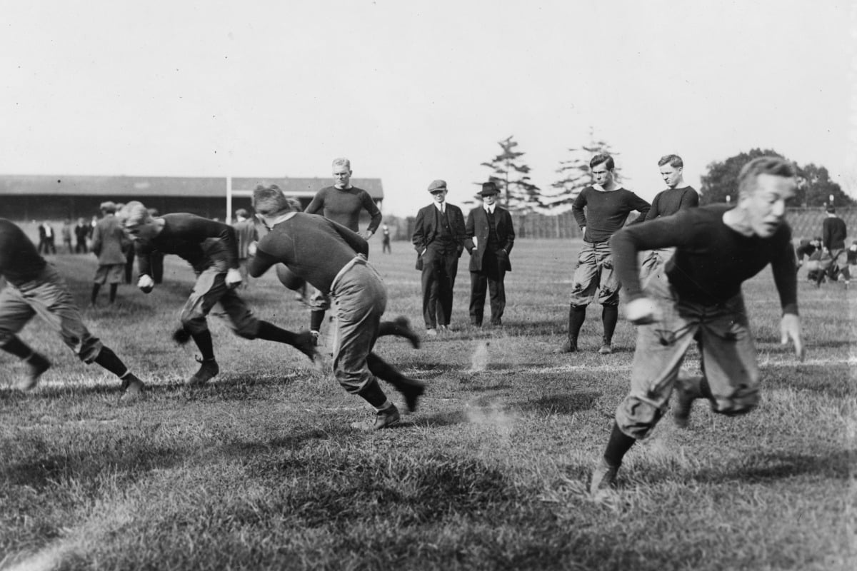 Print: Football Practice At Yale, circa 1908 - Walmart.com