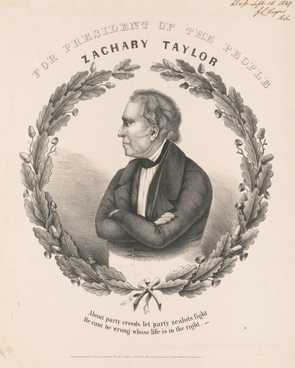 Print: For President Of The People, Zachary Taylor, 1846 - Walmart.com