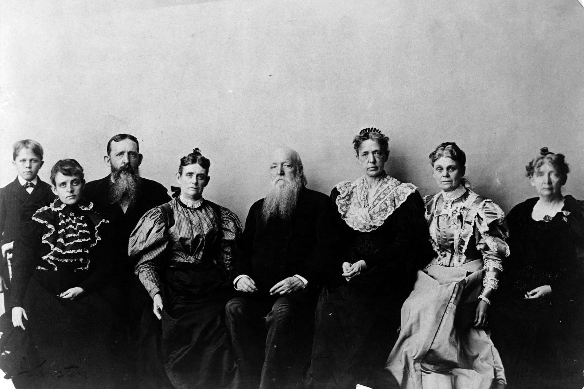 Print: Frances Benjamin Johnston Posed With Seven Members Of Her Family ...