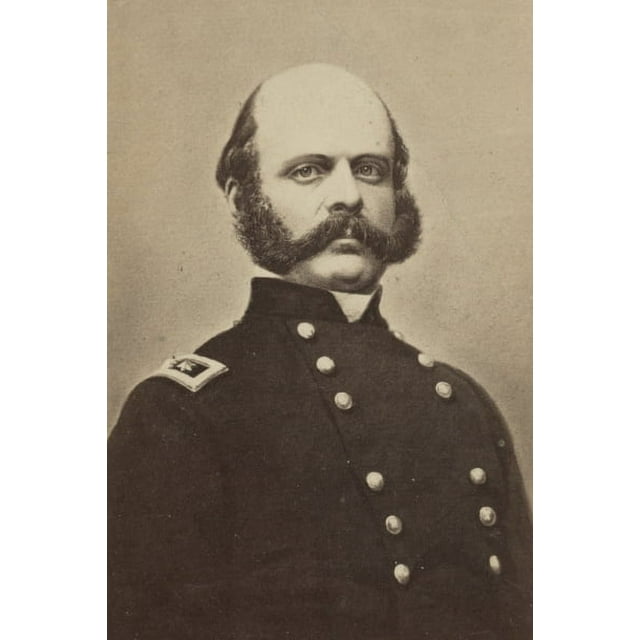 Print: General Ambrose E. Burnside, Wearing Military Uniform, circa ...