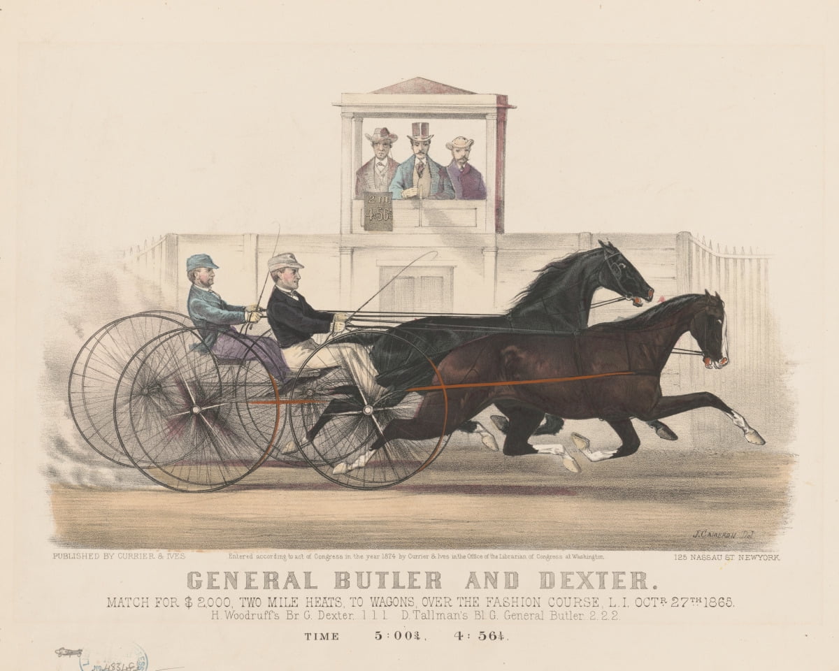 Print: General Butler And Dexter: Match For $2,000, Two Mile Heats, To ...