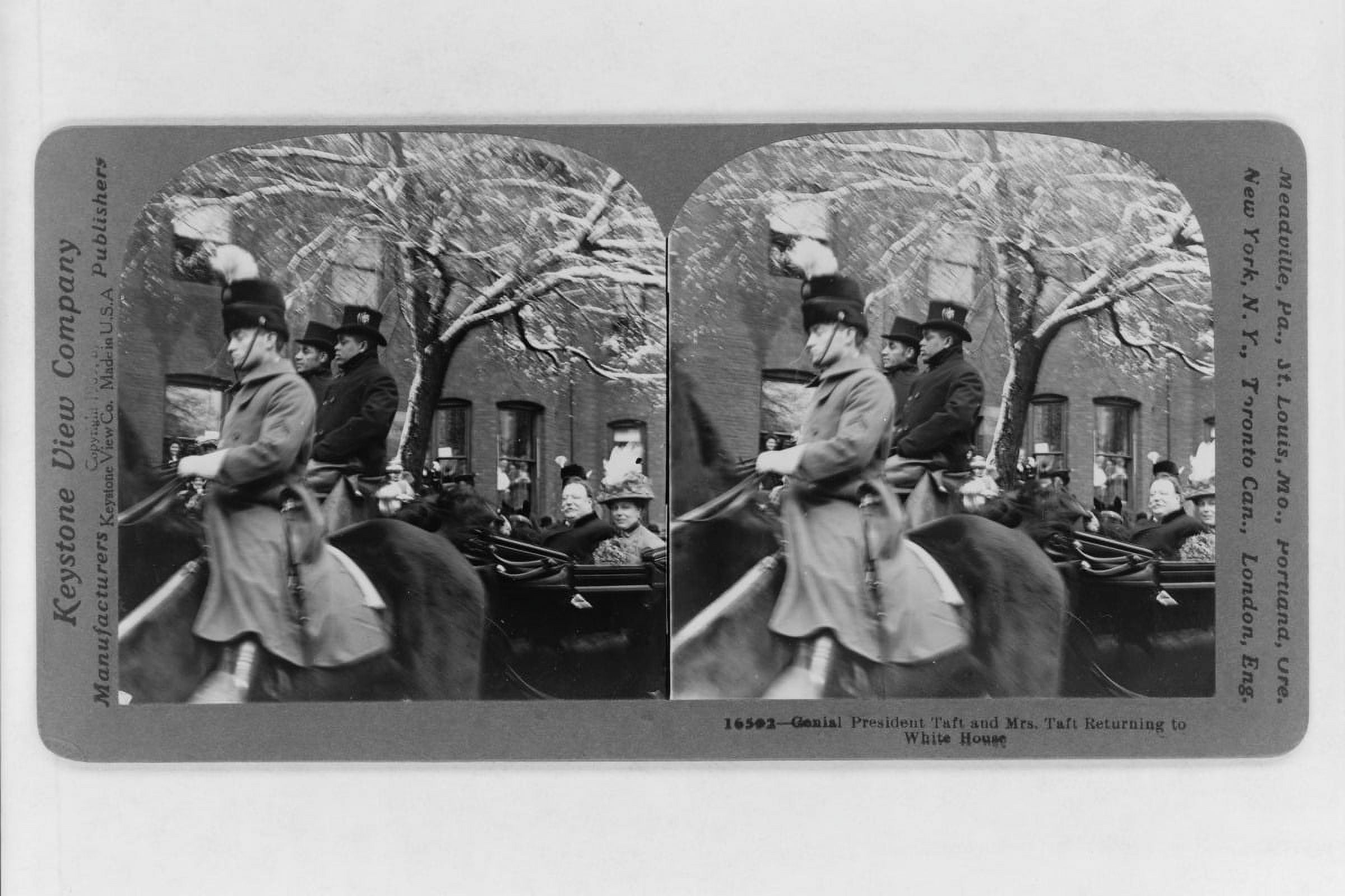 Print: Genial President Taft And Mrs. Taft Returning To White House ...