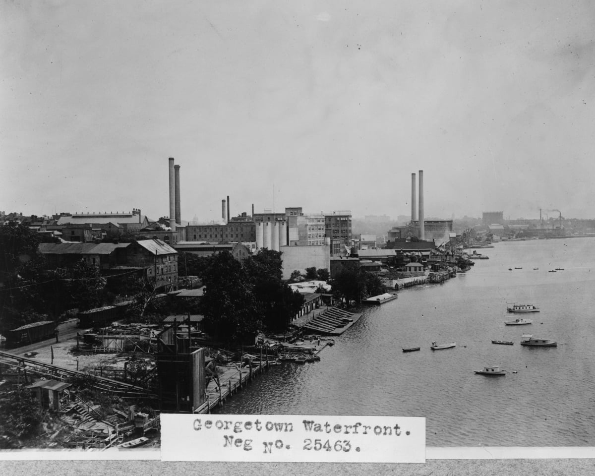 Print: Georgetown Waterfront, circa 1909 - Walmart.com