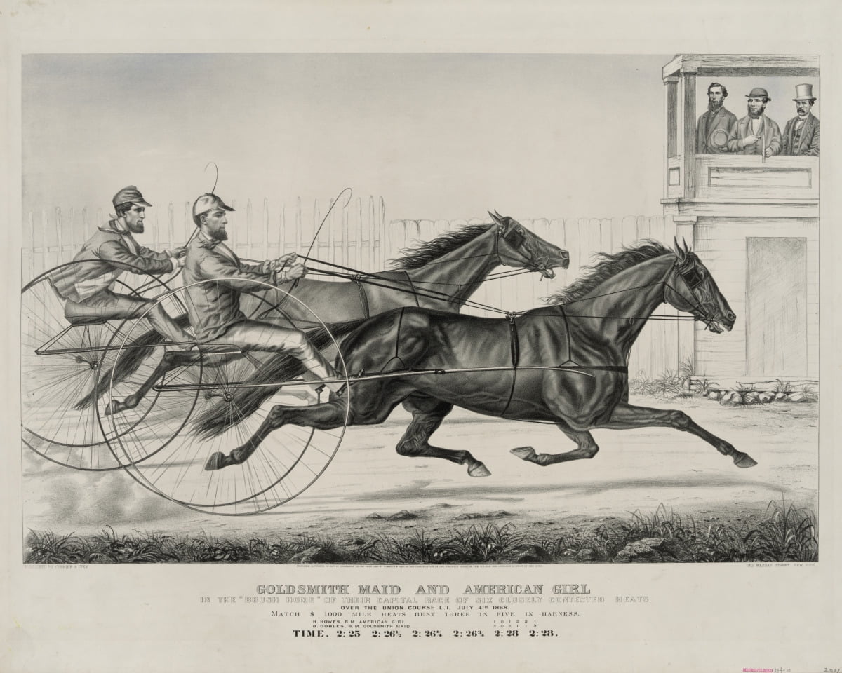 Print: Goldsmith Maid And American Girl: In The Brush Home Of Their ...