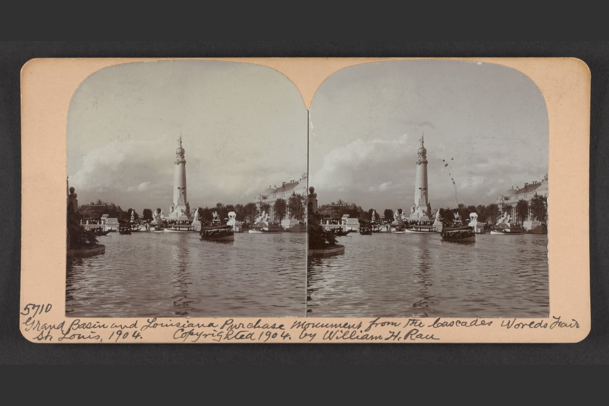 Print: Grand Basin And Louisiana Purchase Monument From The Cascades ...