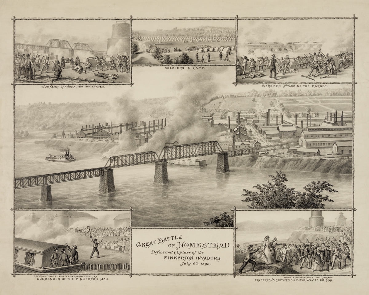 Print: Great Battle Of Homestead, 1892 - Walmart.com